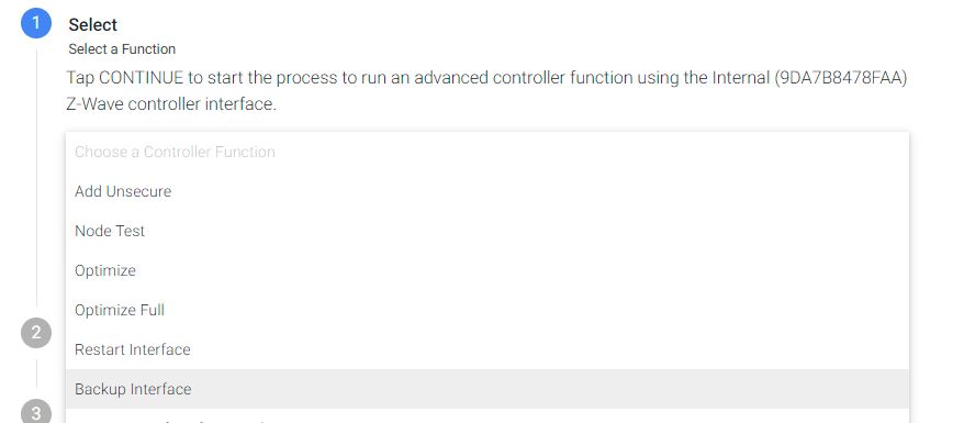 Backup Z-Wave Interface